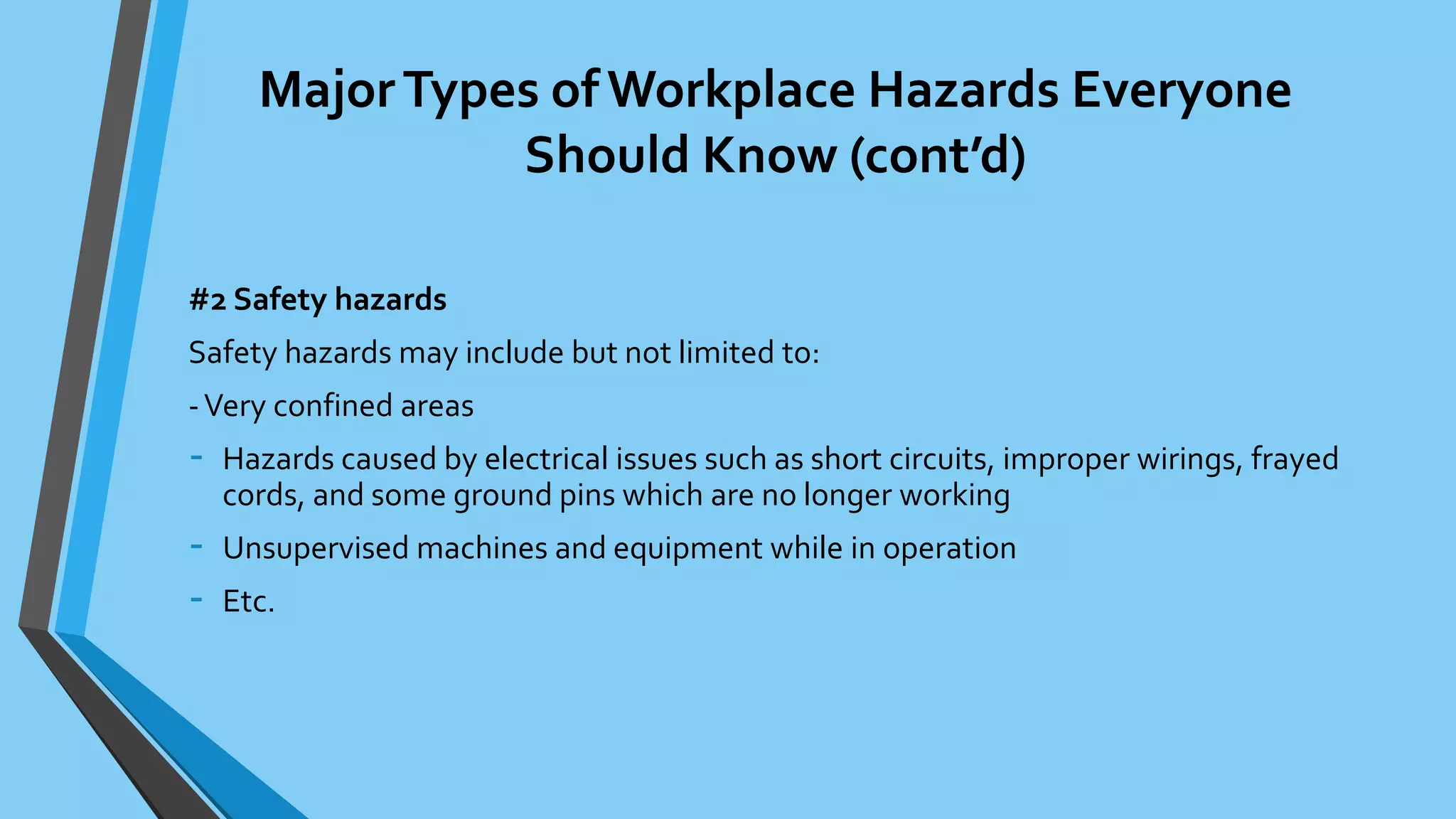 Identifying Hazards in the Workplace (and how to reduce their risks) | PPTX