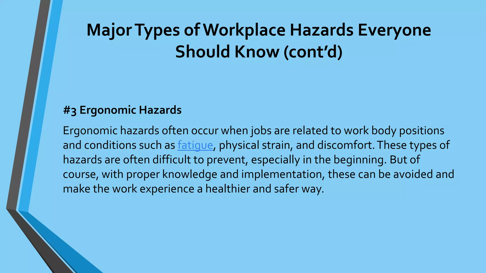 Identifying Hazards in the Workplace (and how to reduce their risks) | PPTX
