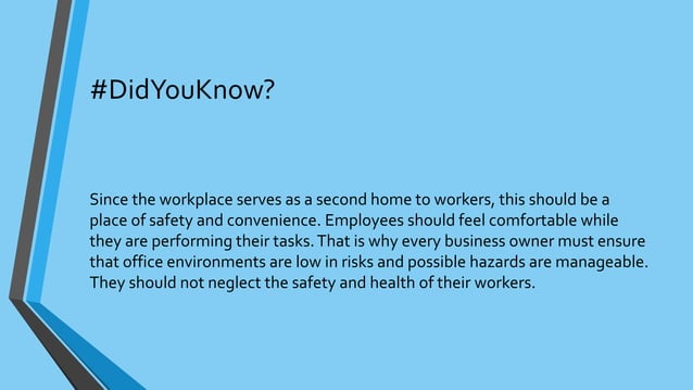 Identifying Hazards in the Workplace (and how to reduce their risks) | PPTX