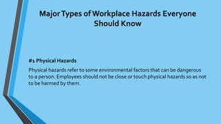Identifying Hazards in the Workplace (and how to reduce their risks) | PPTX