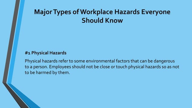 Identifying Hazards in the Workplace (and how to reduce their risks) | PPTX