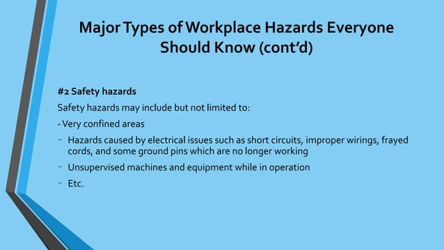 Identifying Hazards in the Workplace (and how to reduce their risks) | PPTX