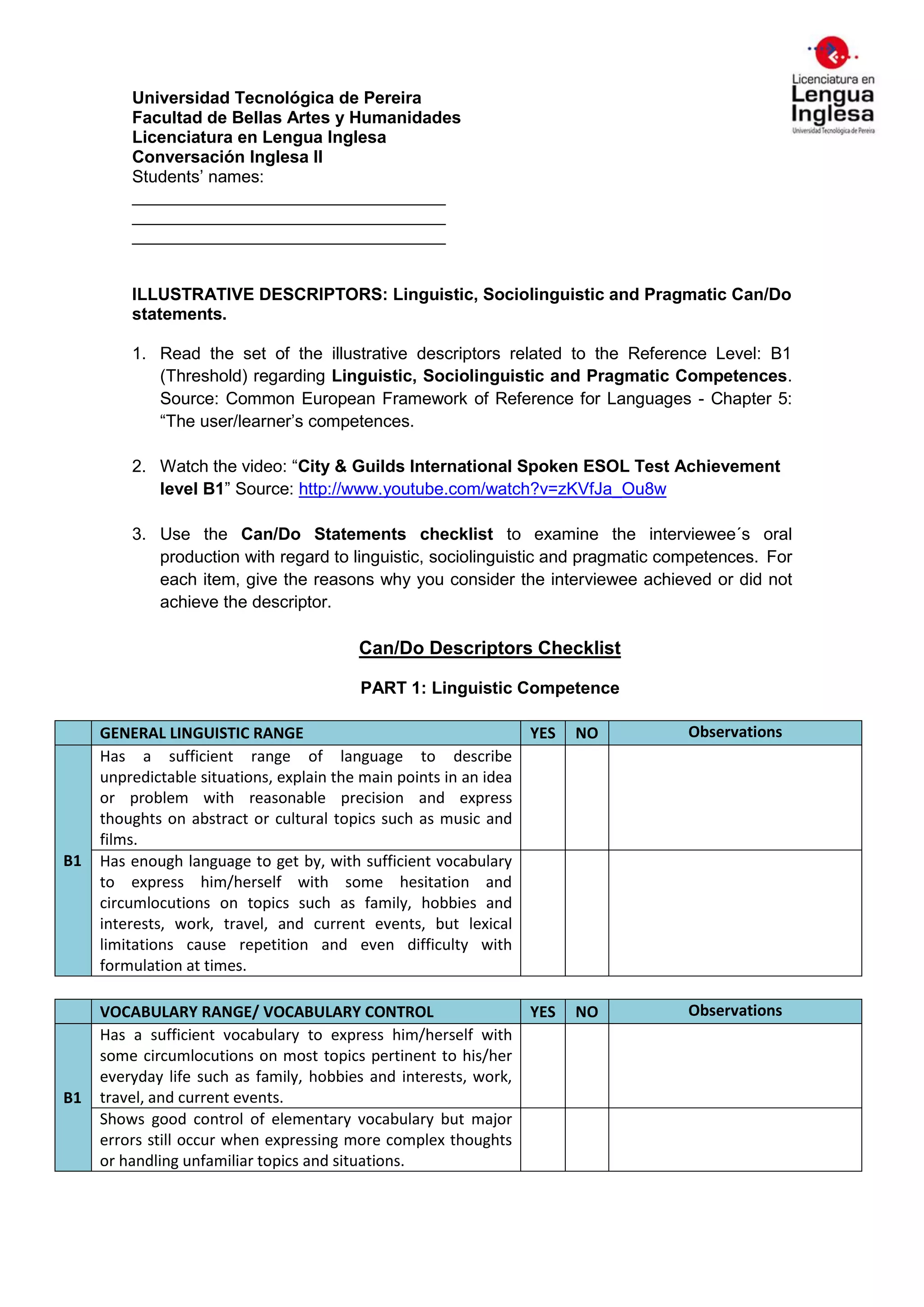 Identifying illustrative descriptors (workshop iii) | PDF