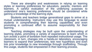 Identifying learners strength and weaknesses (vak model) | PPTX