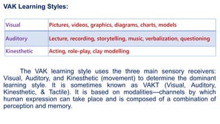 Identifying learners strength and weaknesses (vak model) | PPTX