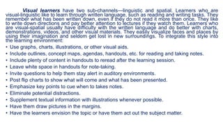 Identifying learners strength and weaknesses (vak model) | PPTX