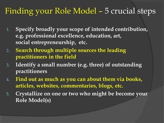 Identifying life changing role models | PPT