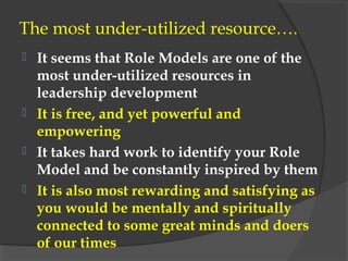Identifying life changing role models | PPT