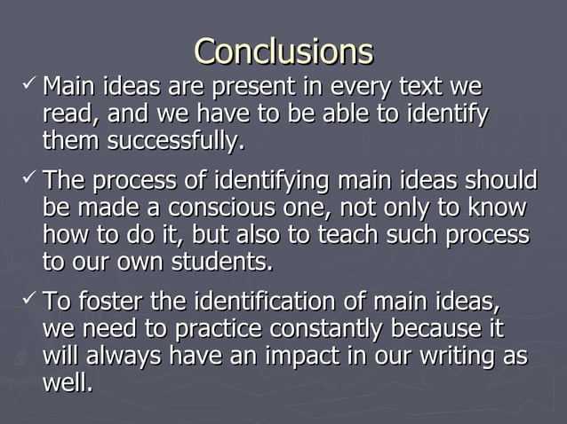 Identifying main ideas | PPT | Pregnancy | Reproductive Health