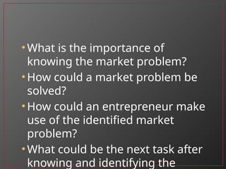 Identifying market problem for Grade 12 Learners | PPTX