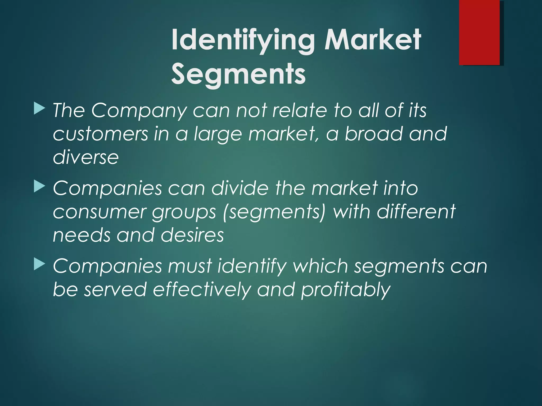 Identifying market segments and targets | PPT | Marketing and ...
