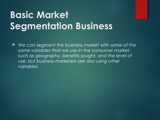 Identifying market segments and targets | PPT