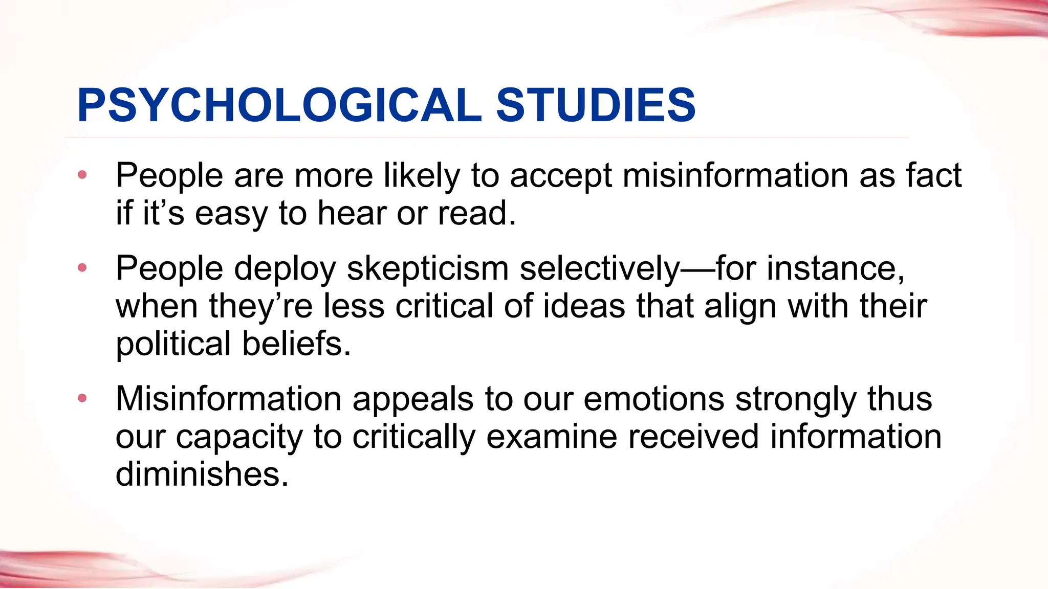 Misinformation Identifying And Responding Pptx Technology And Computing