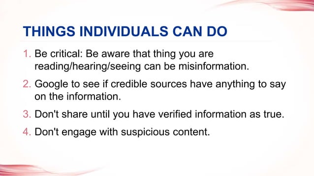 Misinformation Identifying And Responding Pptx Technology And Computing