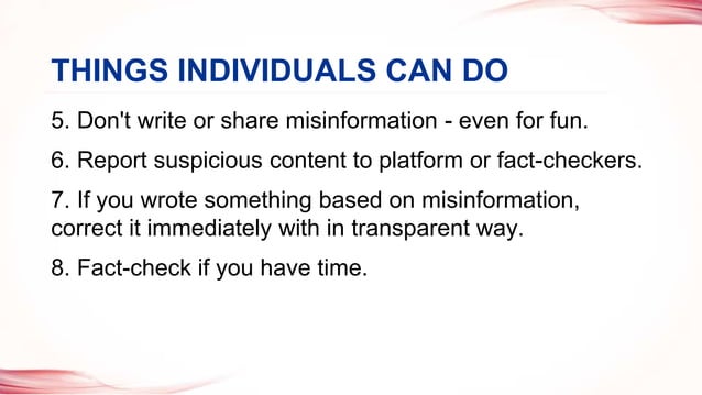 Misinformation Identifying And Responding Pptx Technology And Computing