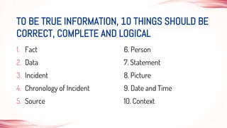 Misinformation: Identifying and Responding | PPTX