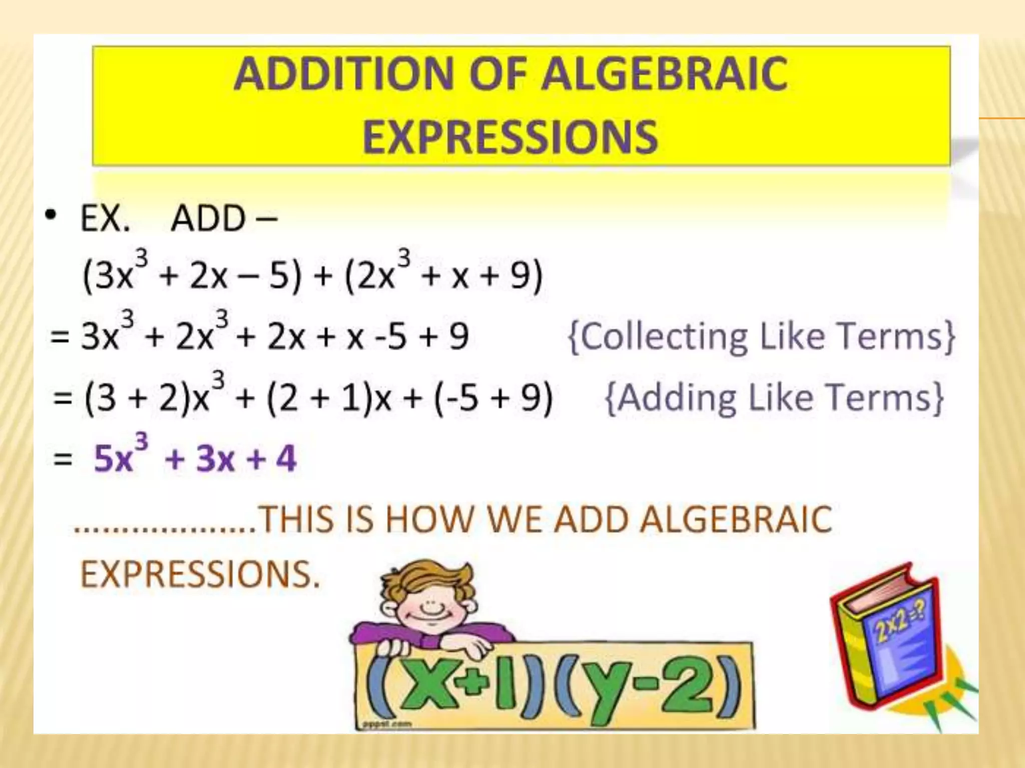 Identifying parts of algebraic expressions | PPTX