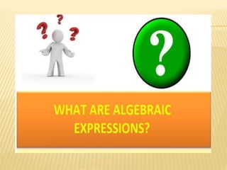 Identifying parts of algebraic expressions | PPTX