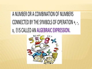 Identifying parts of algebraic expressions | PPTX