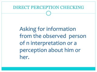 Identifying perception barriers | PPTX