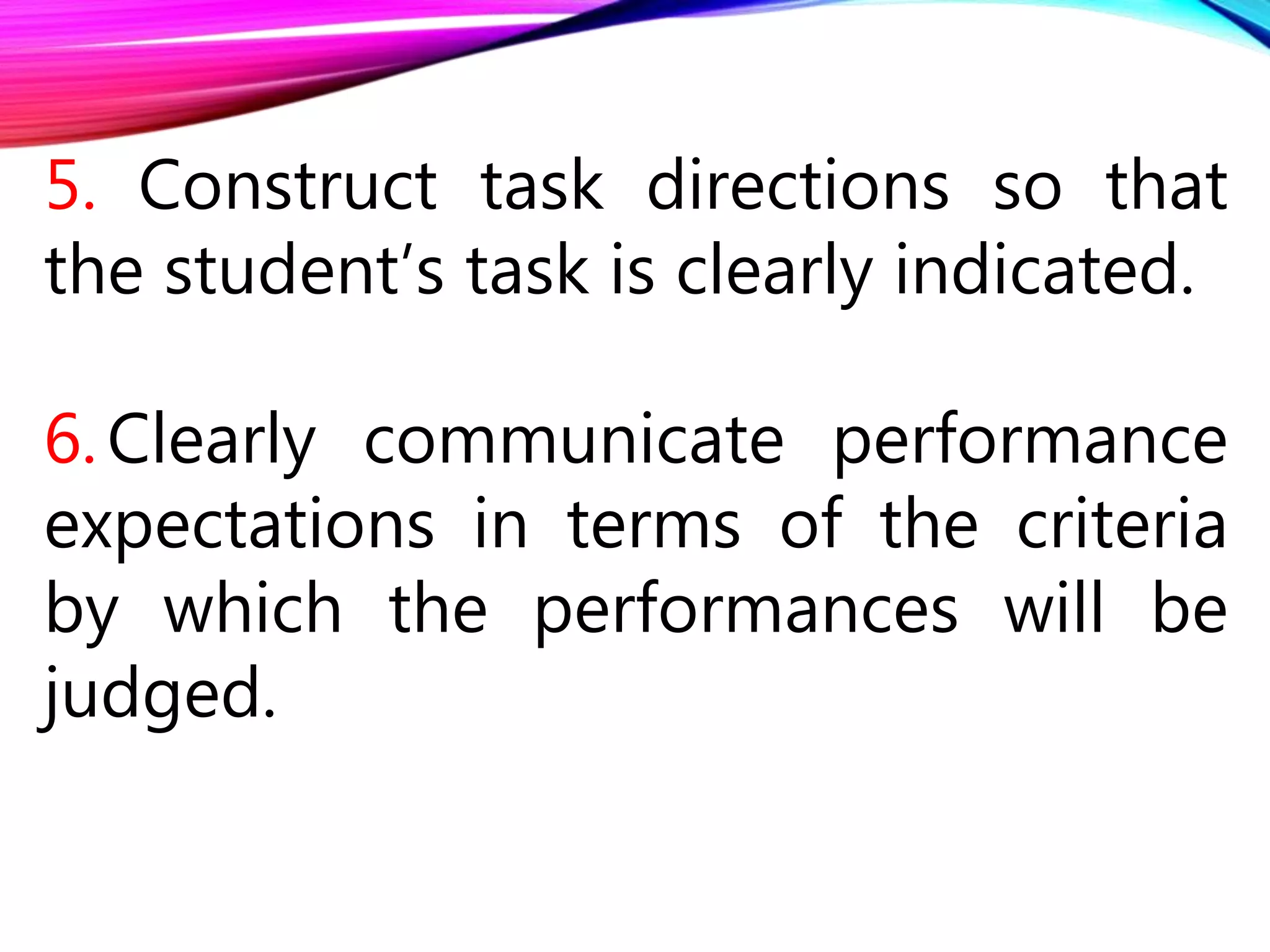 Identifying performance tasks | PPTX
