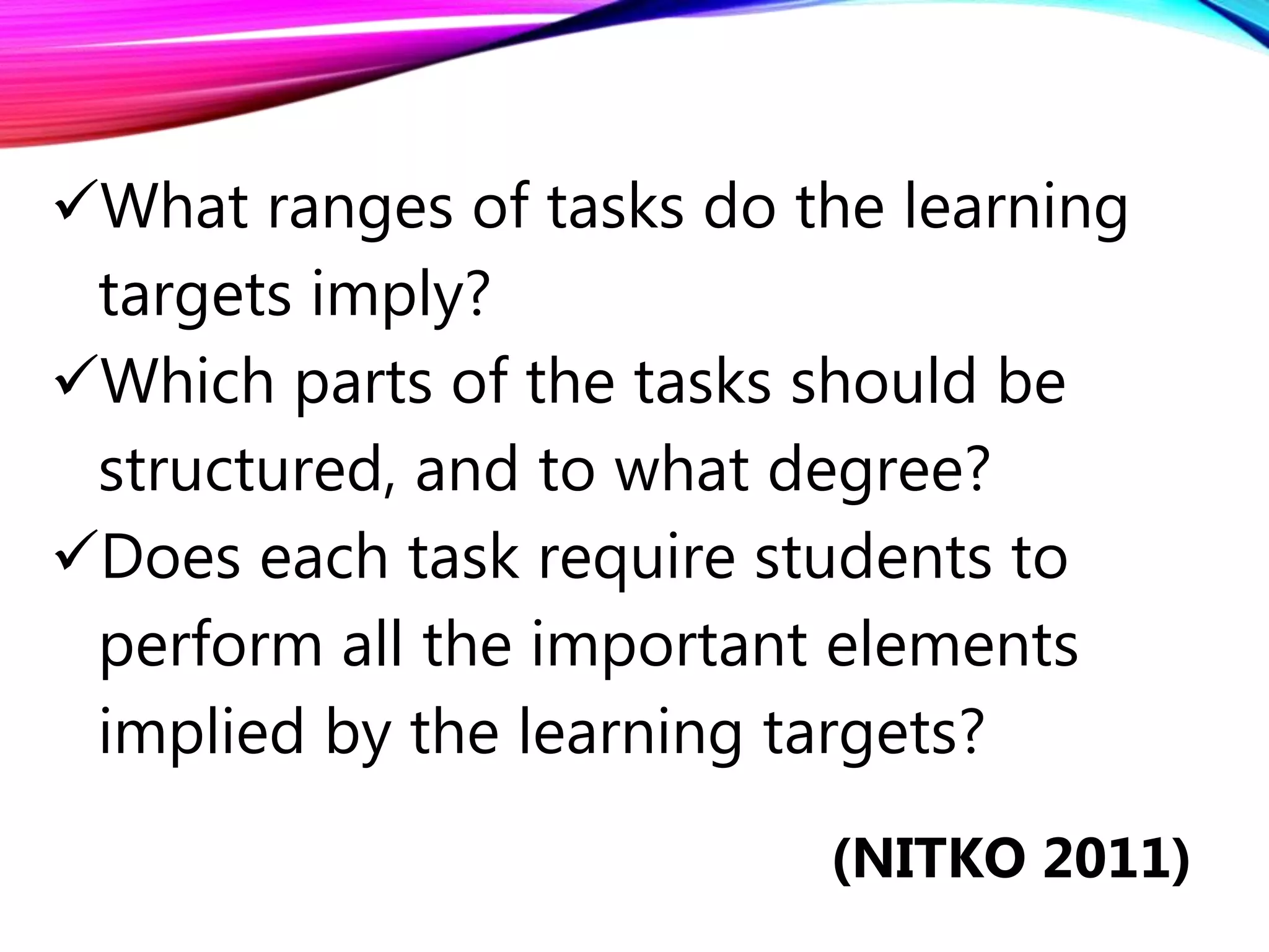 Identifying performance tasks | PPTX