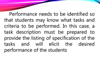 Identifying performance tasks | PPTX