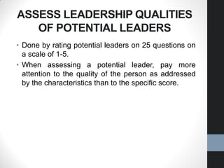 Identifying potential leaders ppt | PDF