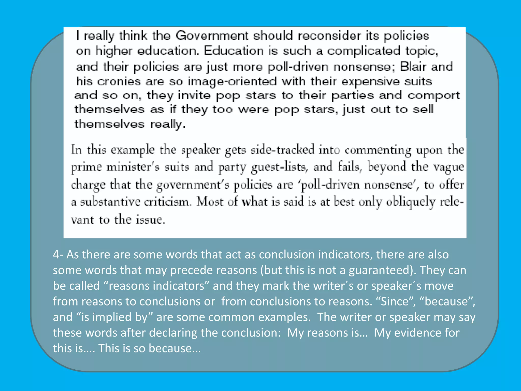 Identifying Reasons in Arguments | PDF