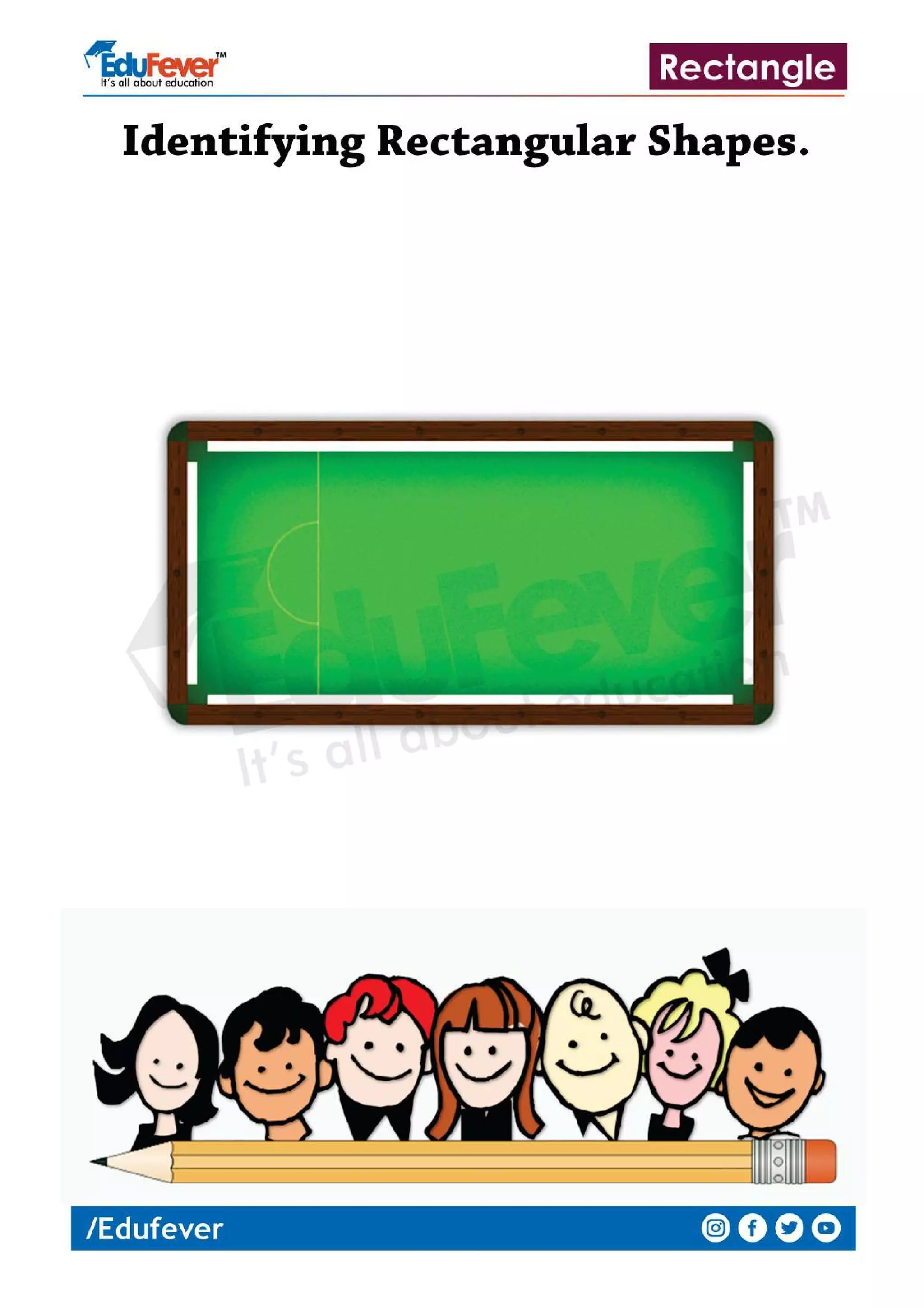 Identifying Rectangular Shapes - LKG Worksheet | PDF | Physics | Science