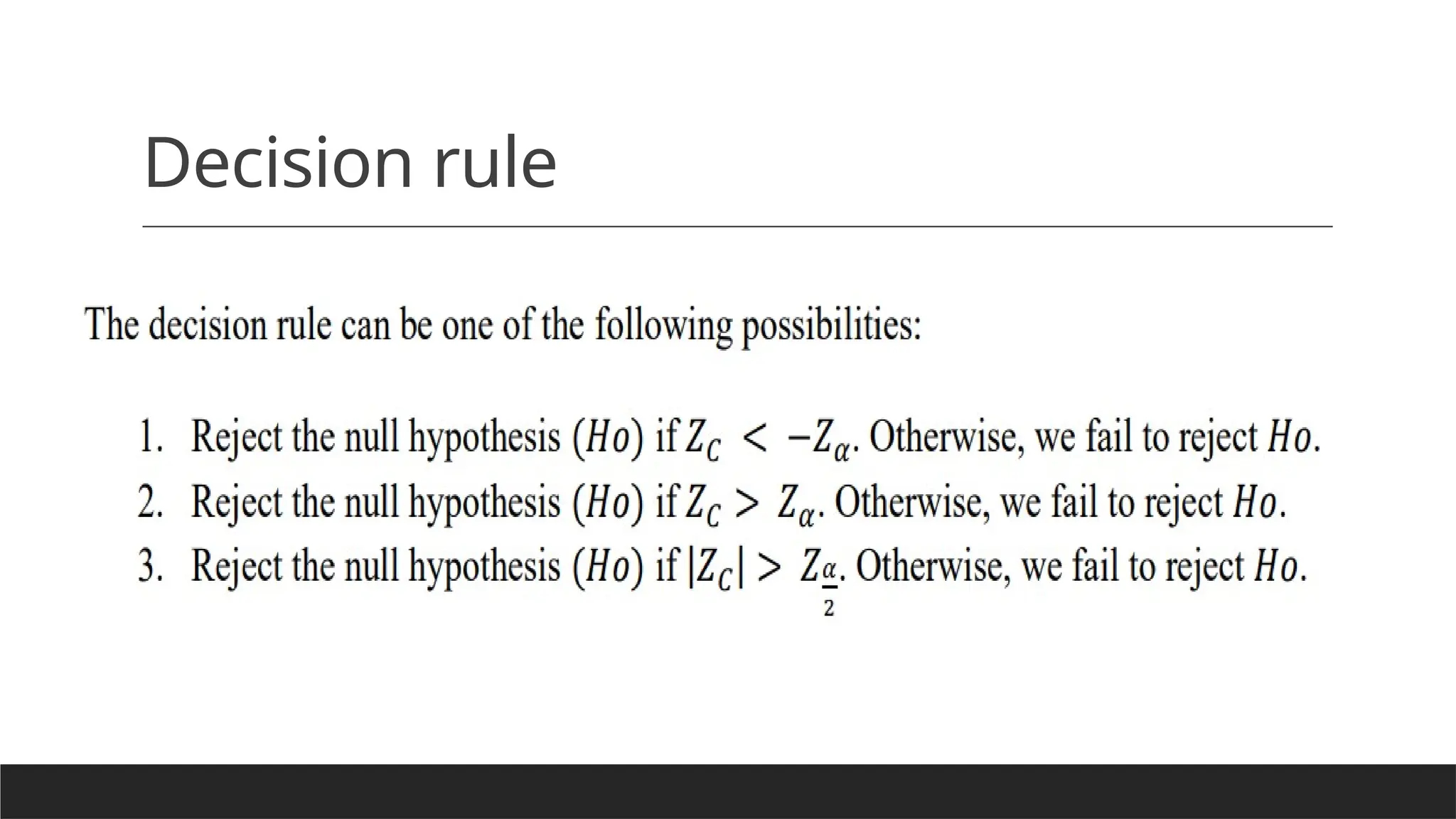 Identifying Rejection Region And Hypothesis Testing On The Pptx