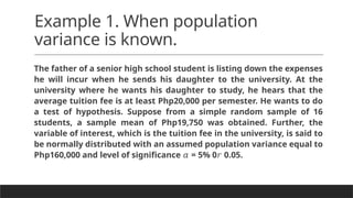 Identifying Rejection Region and Hypothesis Testing on the.pptx