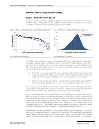 Identifying Rich and Cheap Implied Volatility - Equity Options | PDF