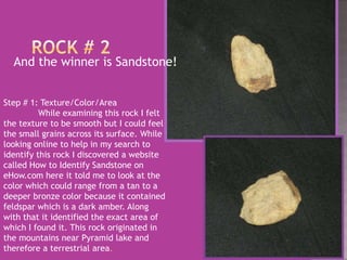 Identifying rocks | PPTX | Geography | Science