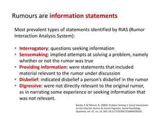 Identifying rumours on Twitter | PPTX