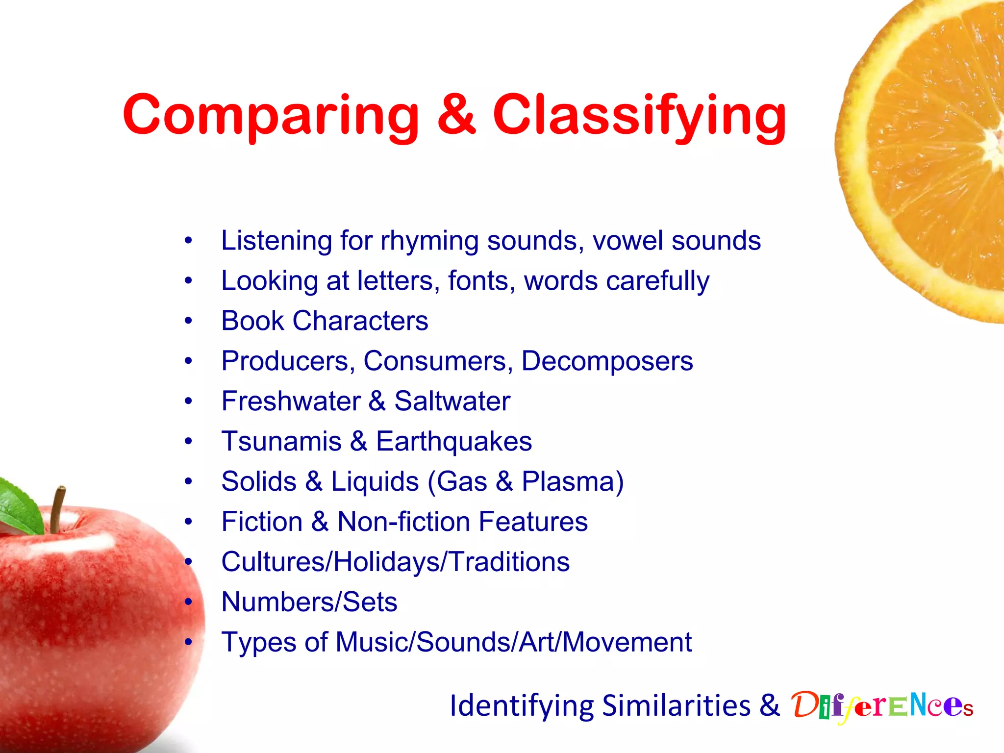 Identifying Similarities & Differences | PDF