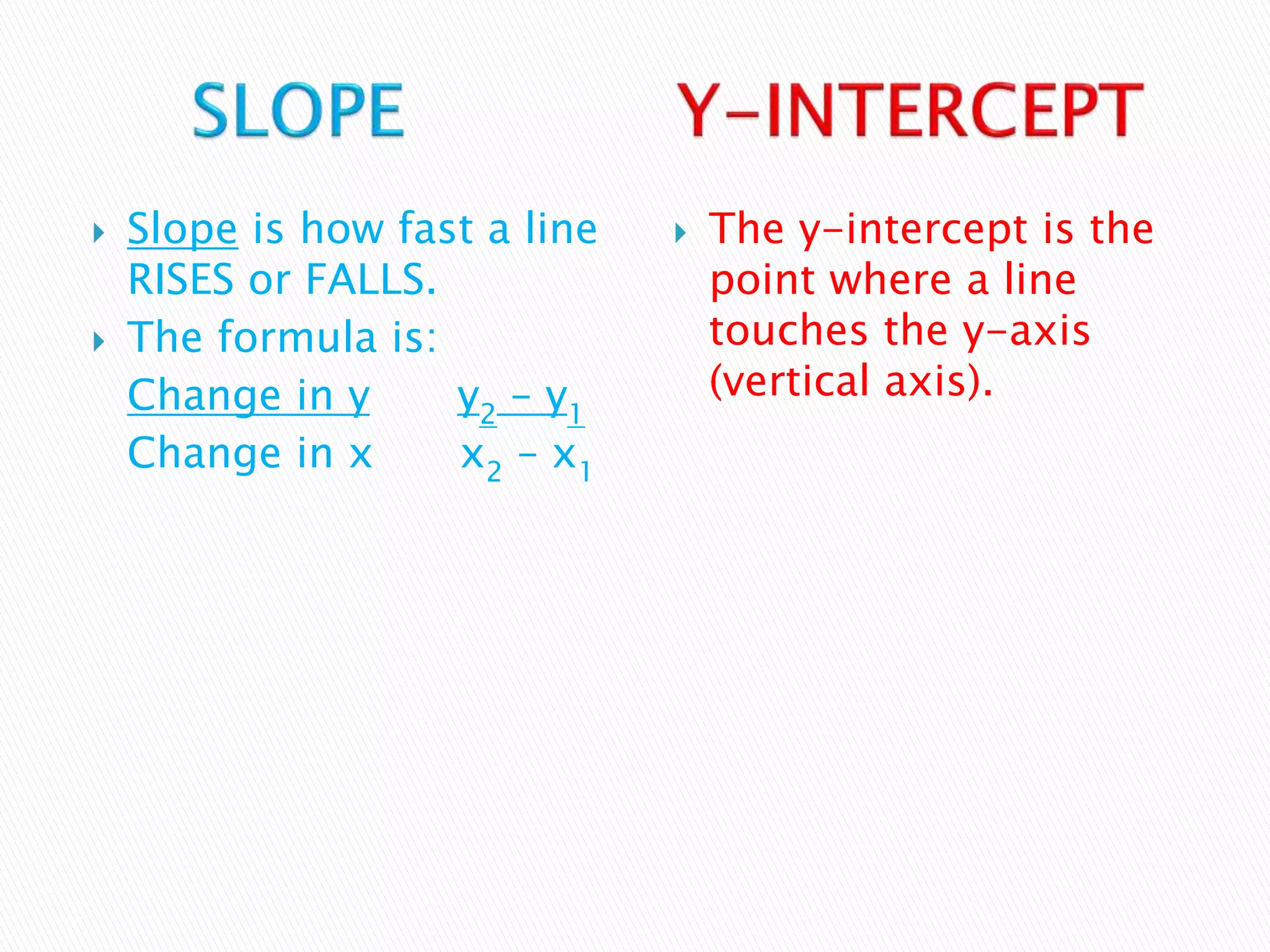 Identifying slope and y intercept | PPTX