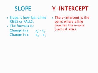 Identifying slope and y intercept | PPTX