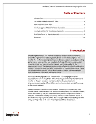 Identifying Software Performance Bottlenecks Using Diagnostic Tools- Impetus White Paper | PDF