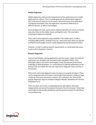 Identifying Software Performance Bottlenecks Using Diagnostic Tools- Impetus White Paper | PDF
