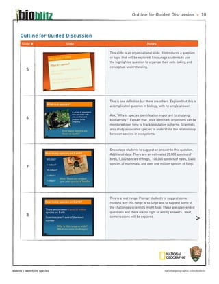 Identifying Species Educator\'s Resource | PDF