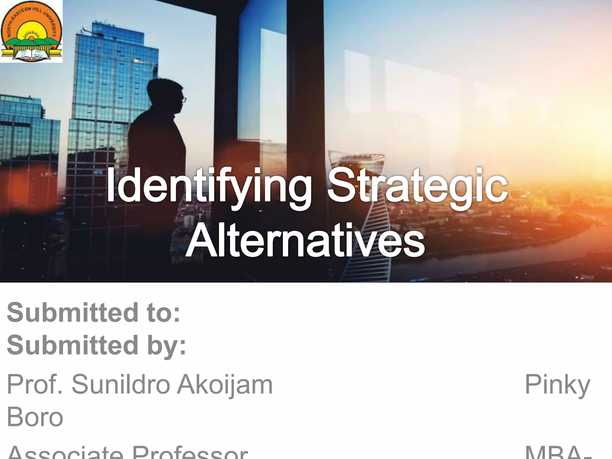 Identifying strategic alternatives | PPTX