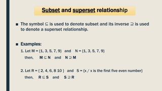 Identifying subsets of a set | PPTX