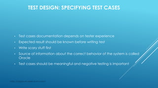 Identifying test conditions and designing tests cases | PPT