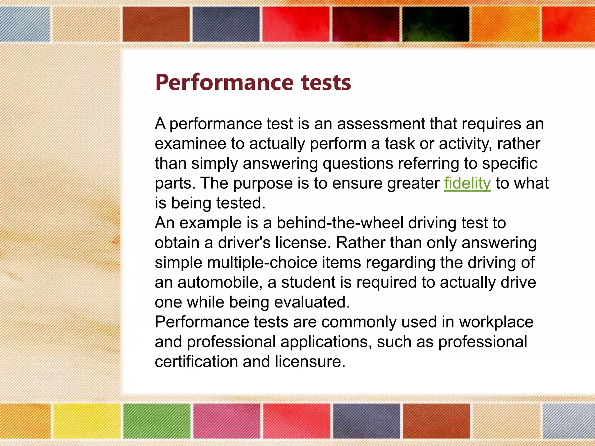 Identifying Test Objective (Assessment of Learning) - CES report 011114 ...