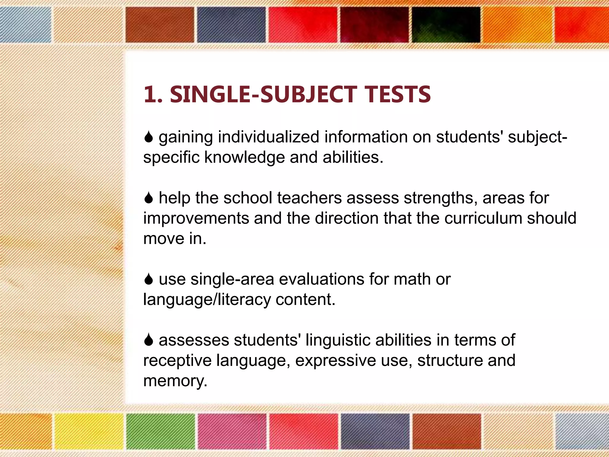 Identifying Test Objective (Assessment of Learning) - CES report 011114 ...