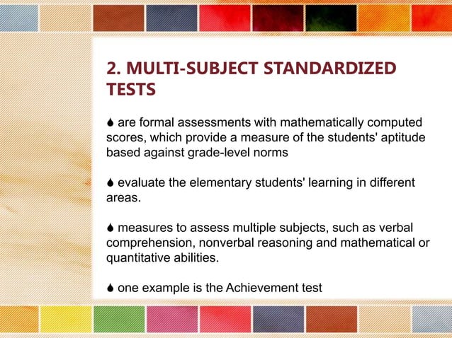 Identifying Test Objective (Assessment of Learning) - CES report 011114 ...