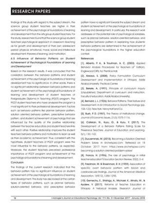 IDENTIFYING THE BEHAVIOR PATTERNS THAT INFLUENCE ON STUDENTS ...