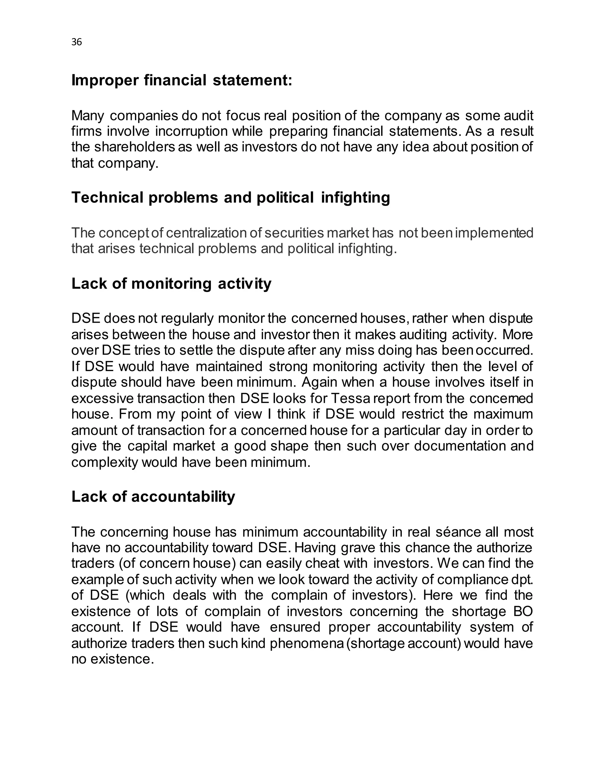 Identifying the critical issues of stock market | DOCX