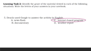 Identifying the Genre of a Material Viewed.pptx